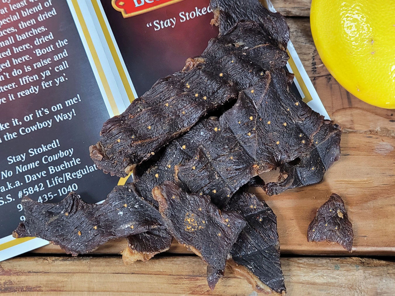 Lemon Pepper - Beef Jerky | No Name Cowboy Artisan Jerky